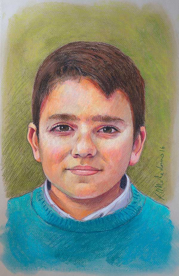 Paco Mohedano: Retrato infantil (estudio previo)