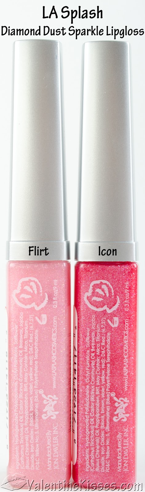 Valentine Kisses: LA Splash Diamond Dust Sparkle Lipgloss in shades ...