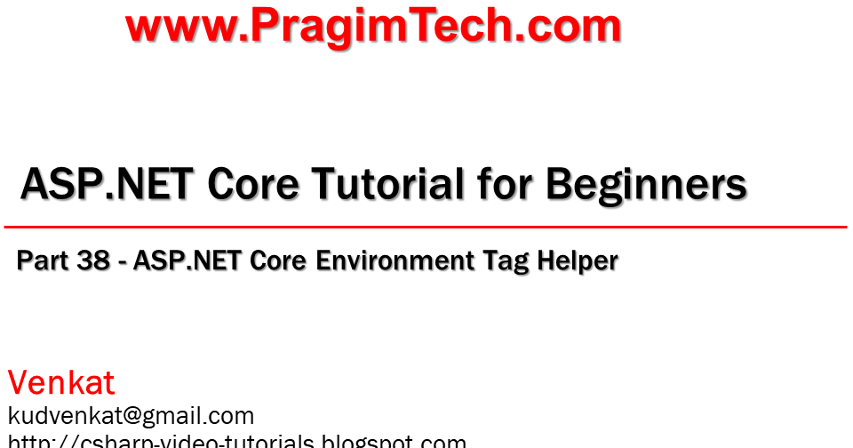 Sql Server Net And C Video Tutorial Aspnet Core Environment Tag