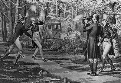 Inside the Apple: Postcard Thursday: Depicting the Hamilton-Burr Duel