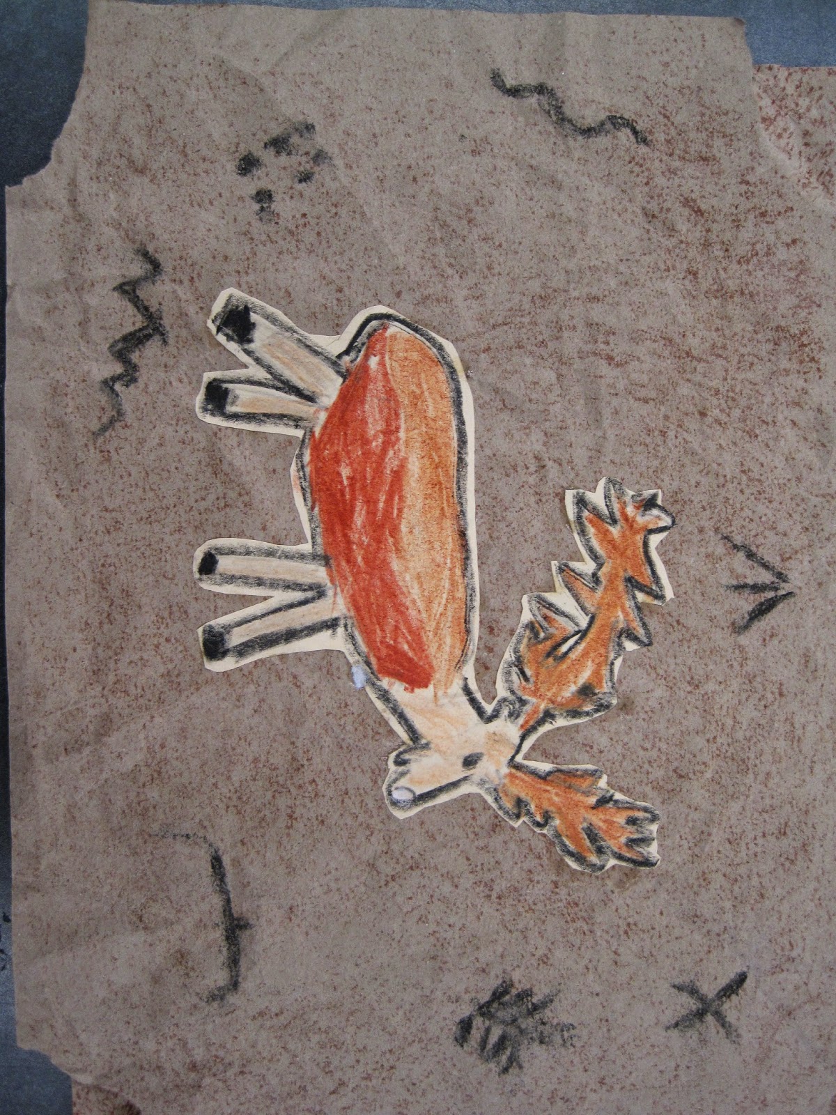Zilker Elementary Art Class: Third Grade Prehistoric Cave Art