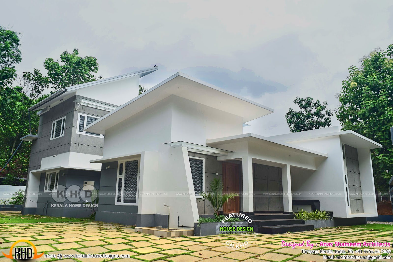 Modern work finished 2430 sq-ft home construction - Kerala Home Design ...
