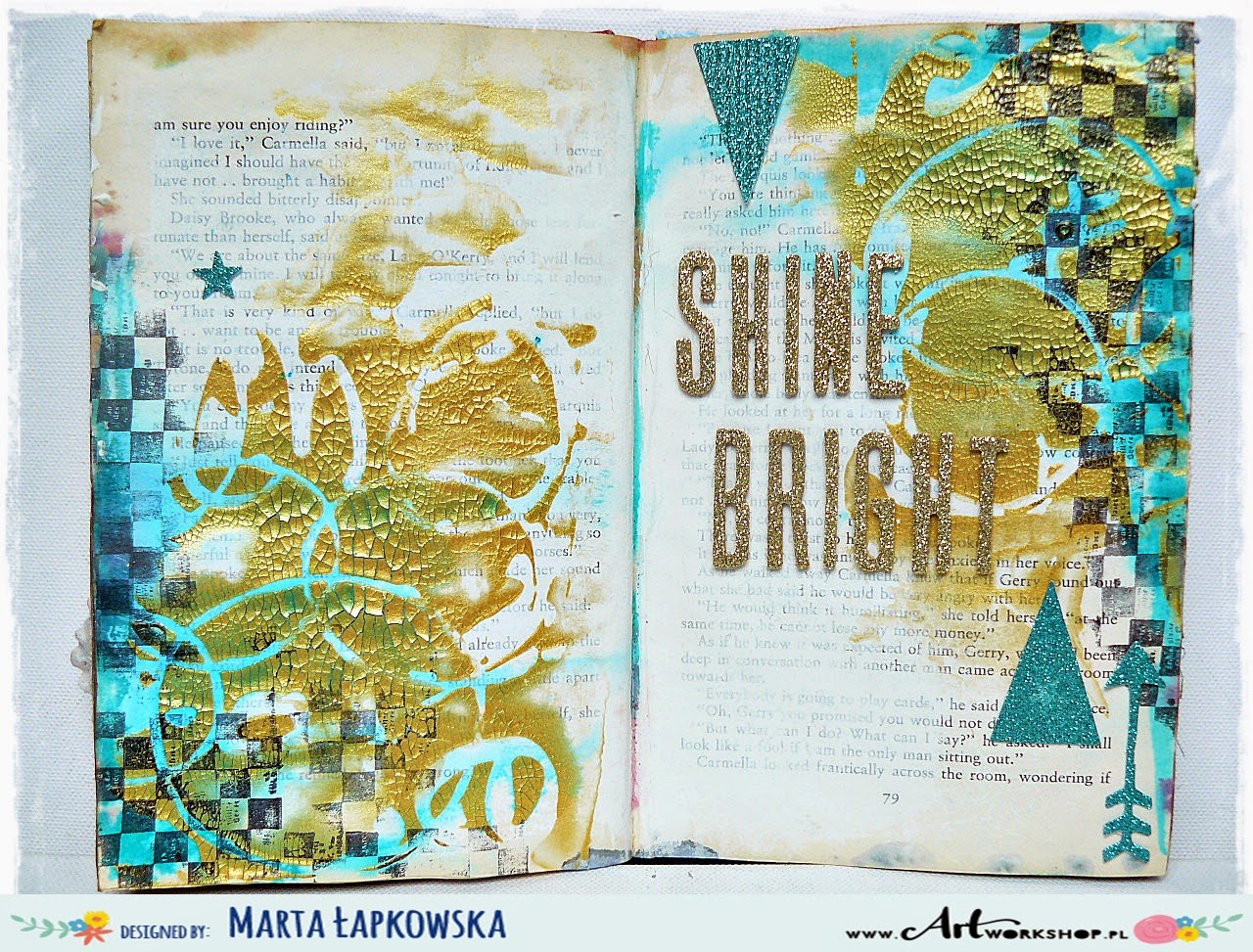 Marta Lapkowska: 'Shine bright' journal page for Art Workshop