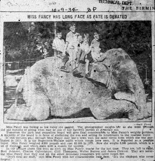 Alabama Yesterdays: Birmingham Photo of the Day (69): Miss Fancy