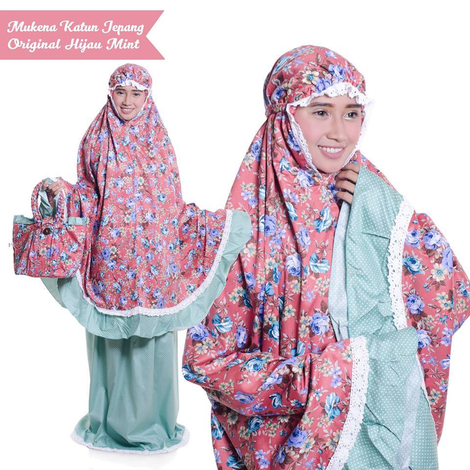 Griya Mukena Cantik : Mukena katun jepang original : toska, hijau mint