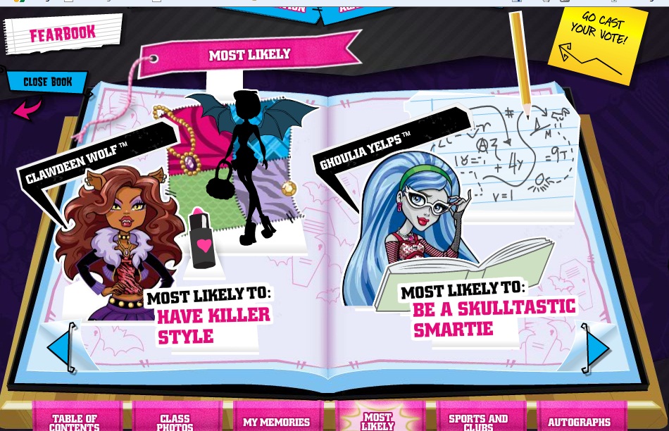 Sweet Darkness: El Fearbook de Monster high
