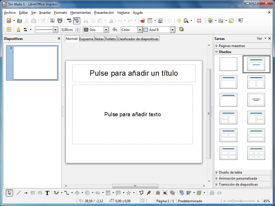LibreOffice Impress - Abrir un documento | Aplicaciones de Libre Uso