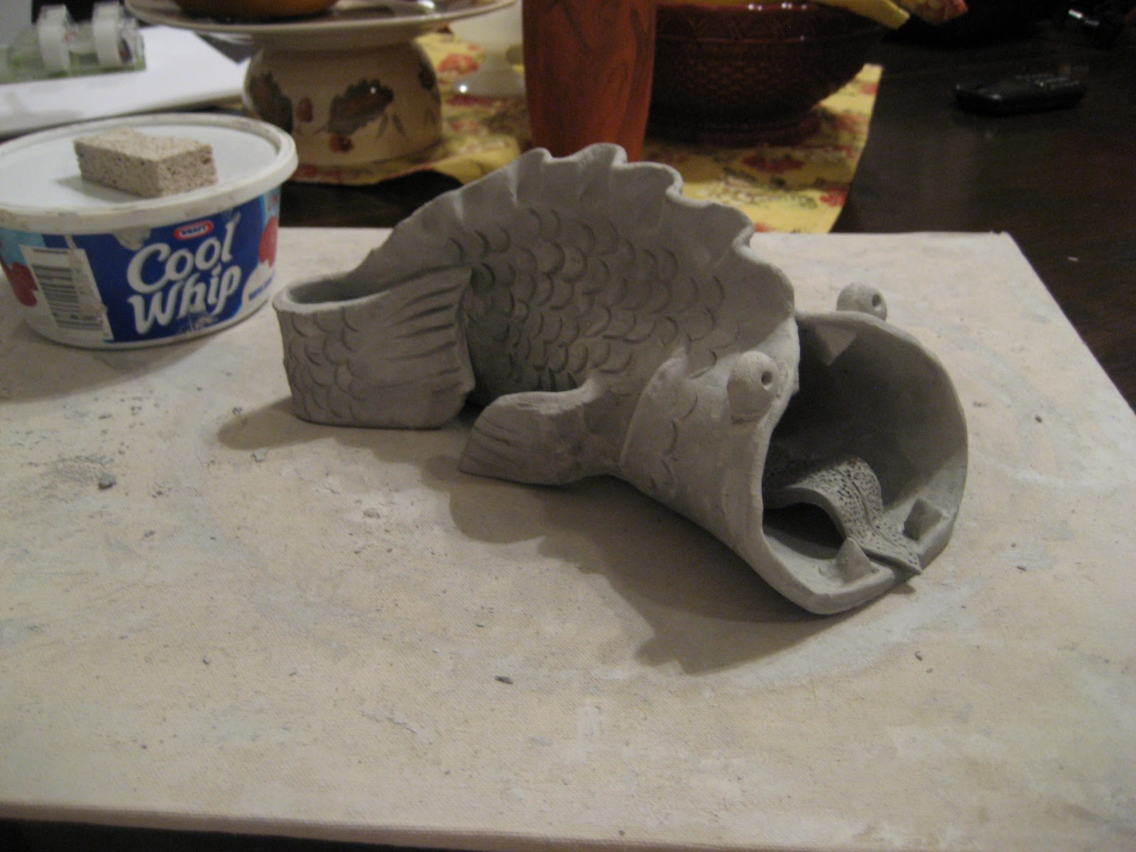 MY WORK and Play: Pinch Pot Creature-Slab Creature