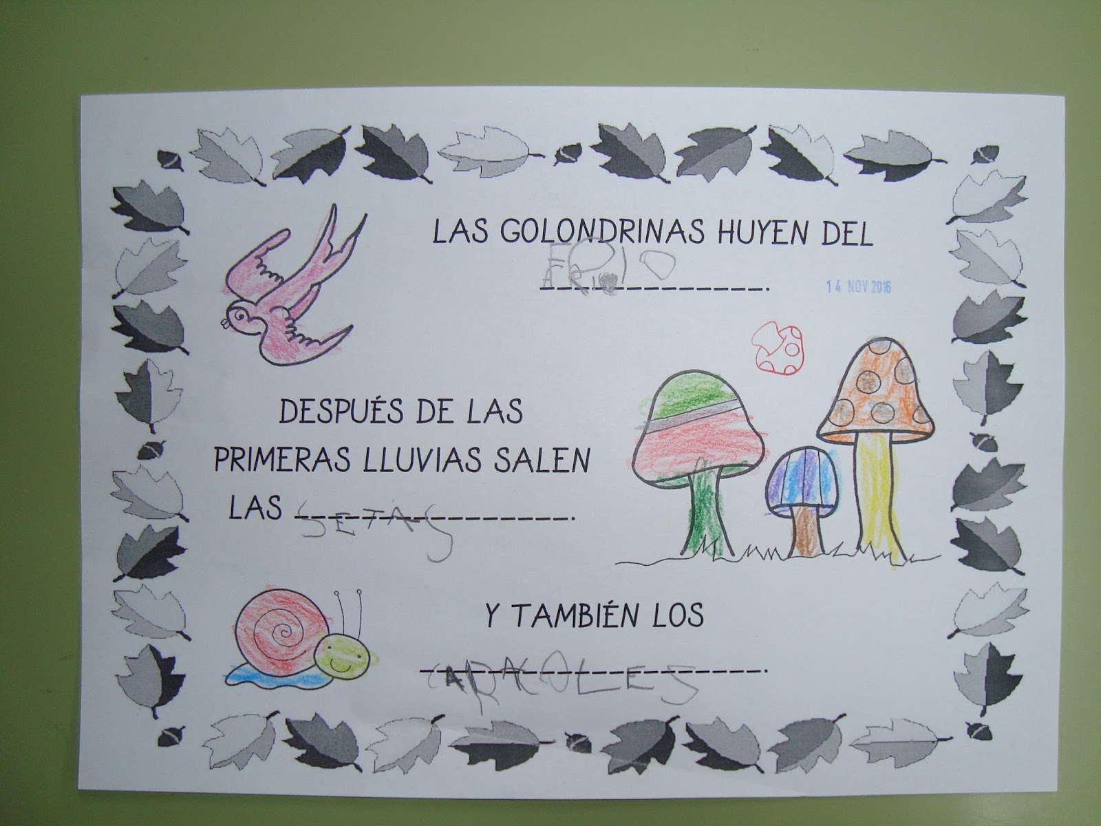 Plastificando ilusiones: ¿Qué hacen los animales en el otoño?