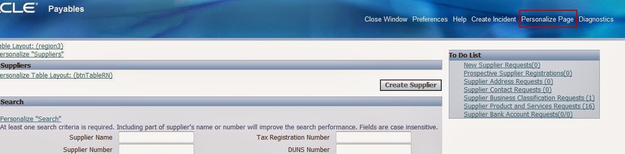 How To Enable Personalization On Oaf Page Simplifying Oracle E Business Suite