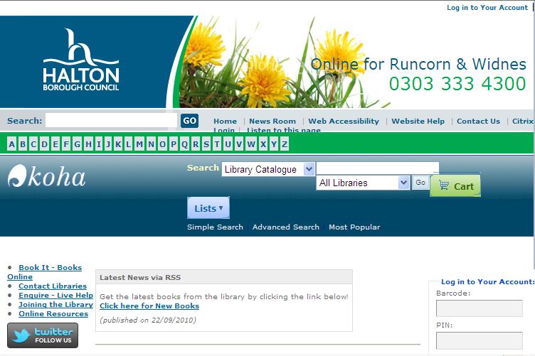 Halton Reading Room: February 2011