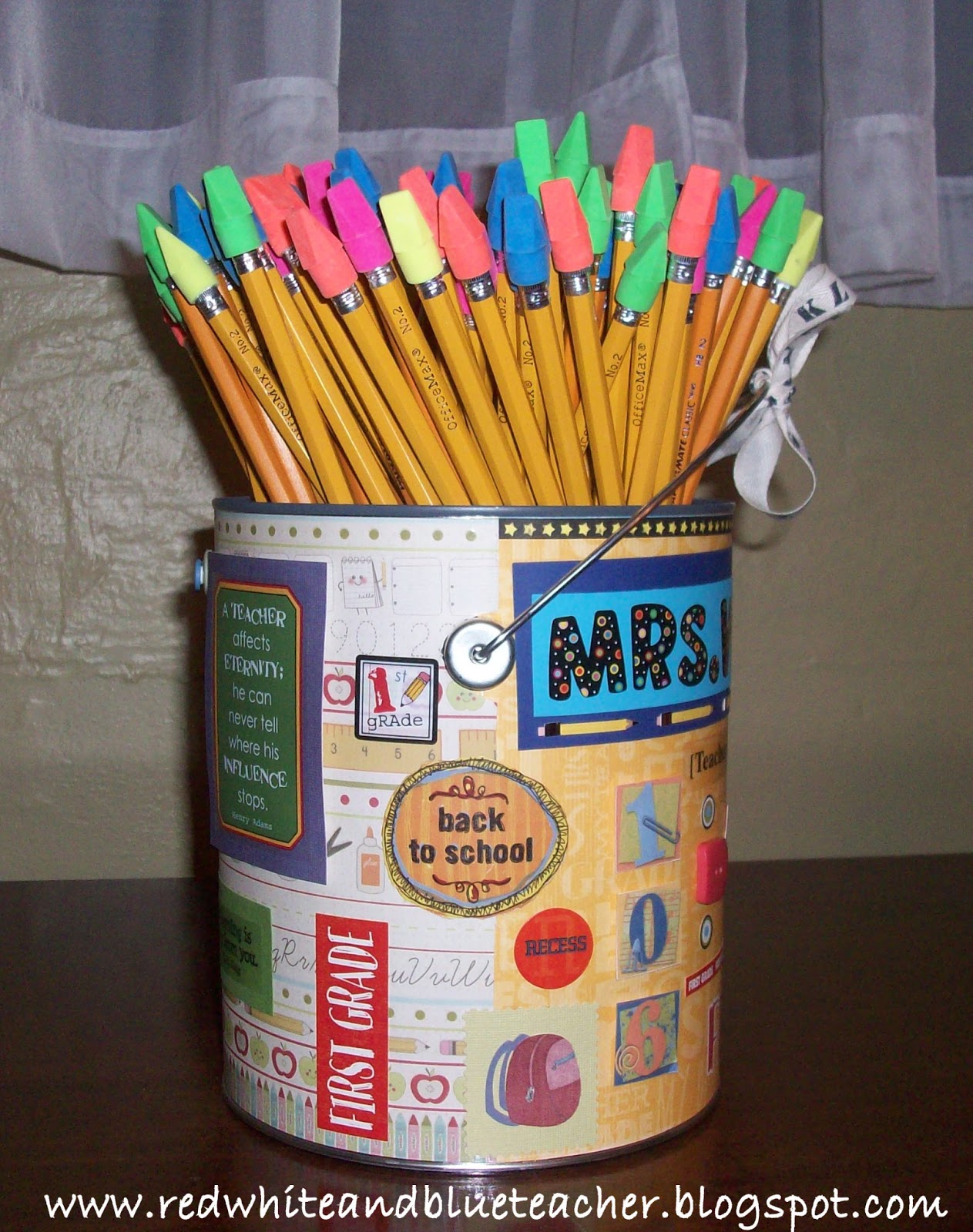 Red, White and Blue Teacher: Pencil Bouquet for the Teacher