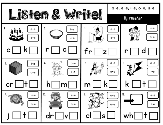 ASH THE TEACHER: a-e , e-e , i-e , o-e , u-e