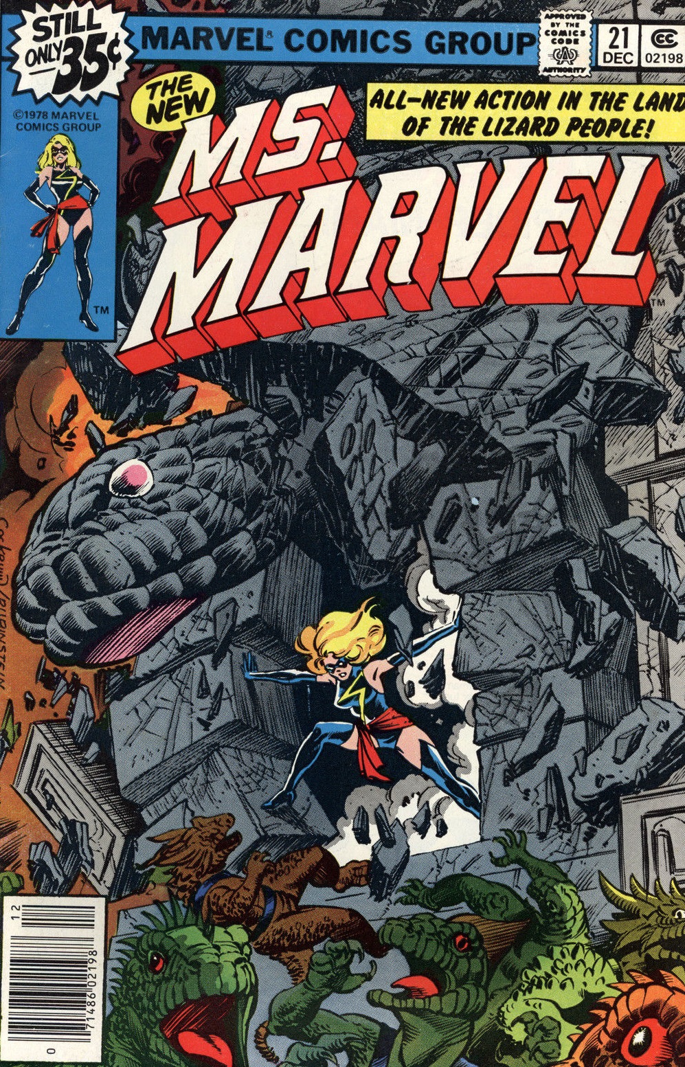 Marvel Comics of the 1980s: 1979 - Anatomy of a Cover - Ms. Marvel #21 ...