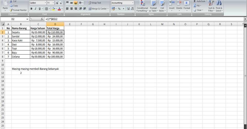 Tugas Tugas: Praktikum 2 Microsoft Excle