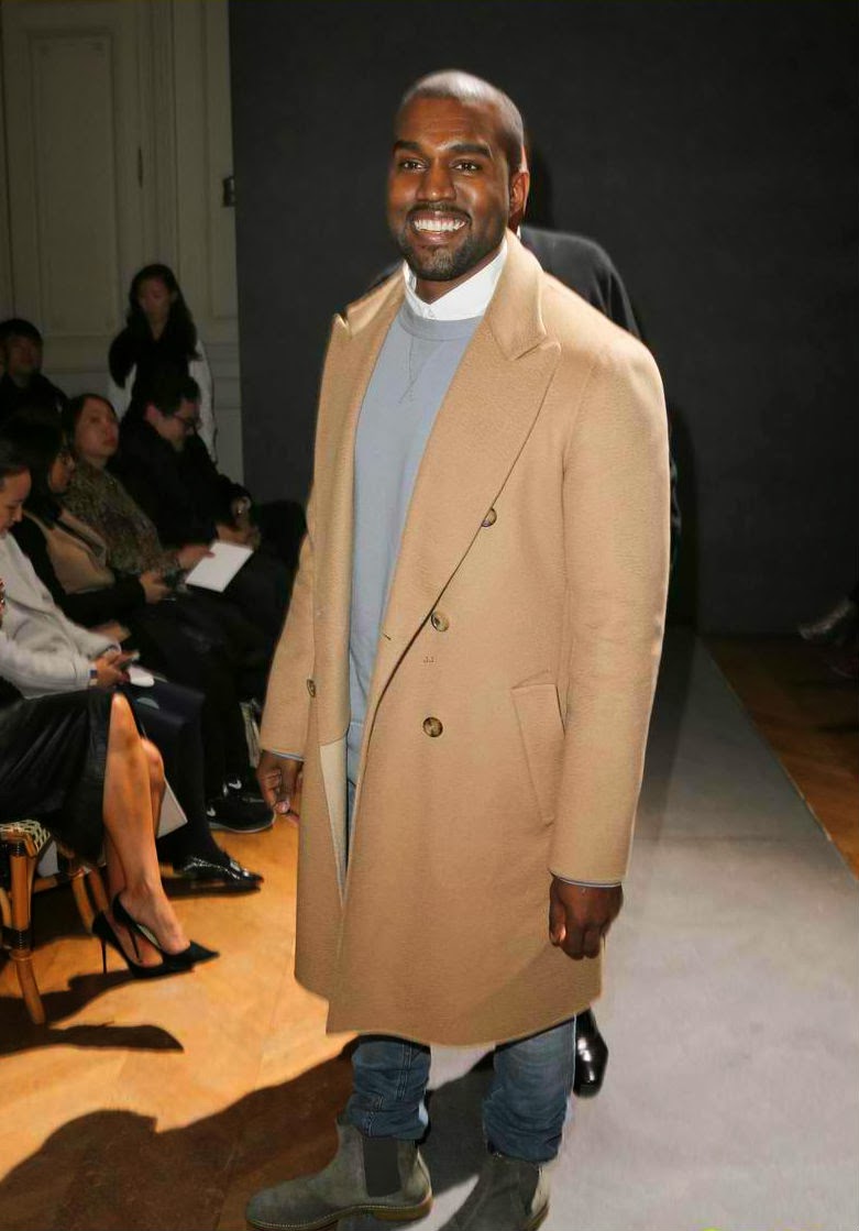 Kanye West Attends The Celine Paris Fashion Show (PHOTOS)