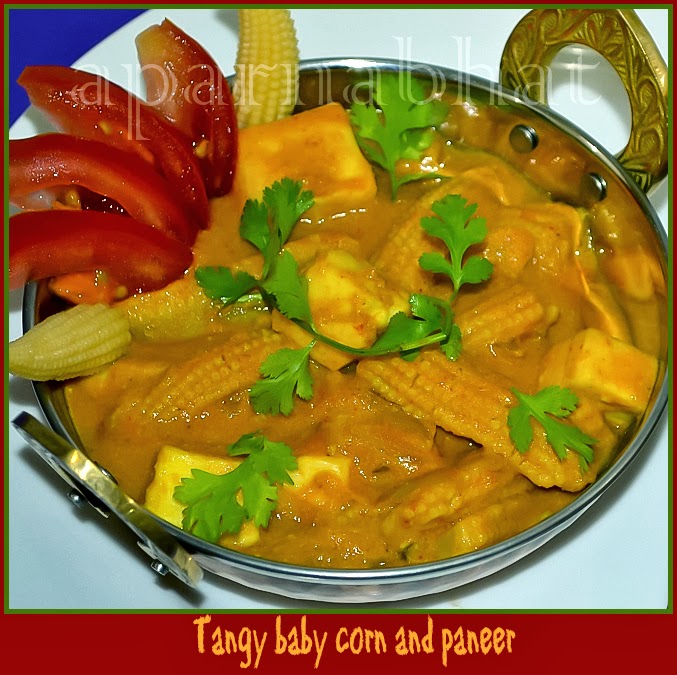 Baby Corn Paneer Masala ~ Flavors N Colors