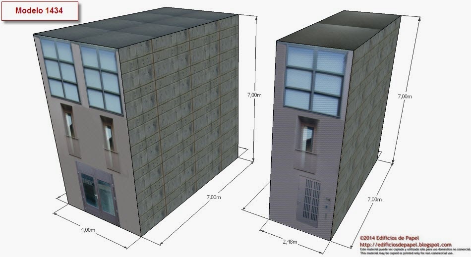 Modelo 1434: Minimal - Dos nuevas casas de papel para tu maqueta - Two new paper models for your ...