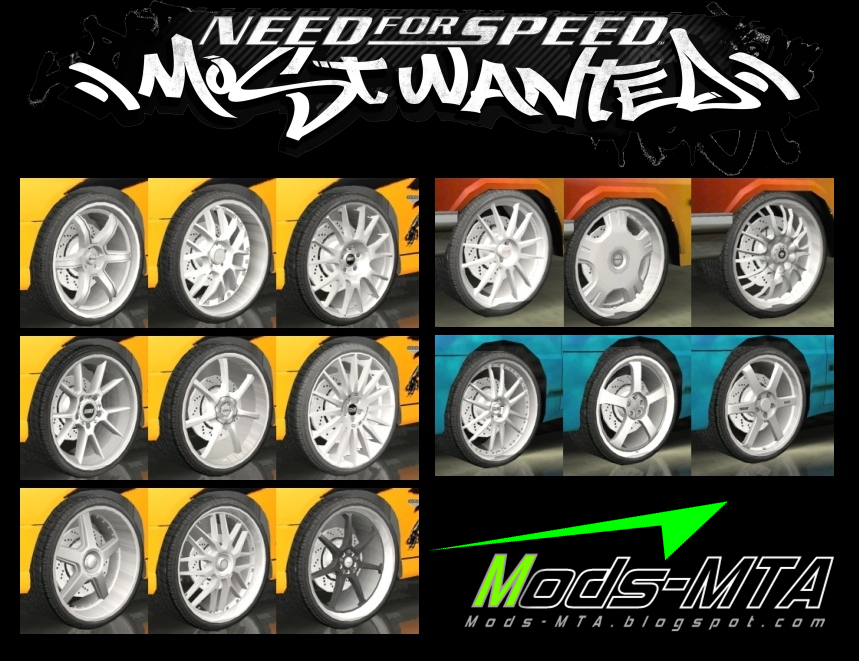 Pack de rodas do NFS Most Wanted para MTA:SA - MTA Brasil