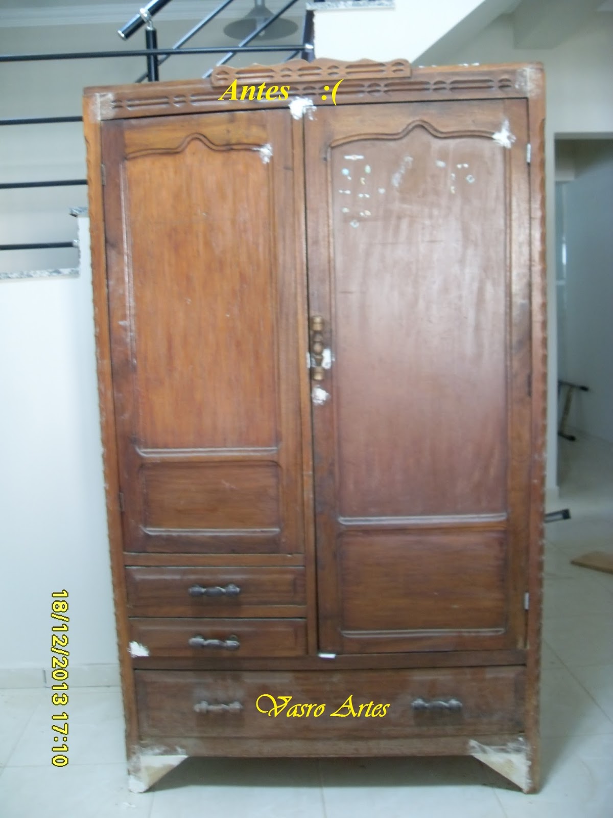 Vasro Artes: Reforma de Guarda-Roupa Antigo e sua História