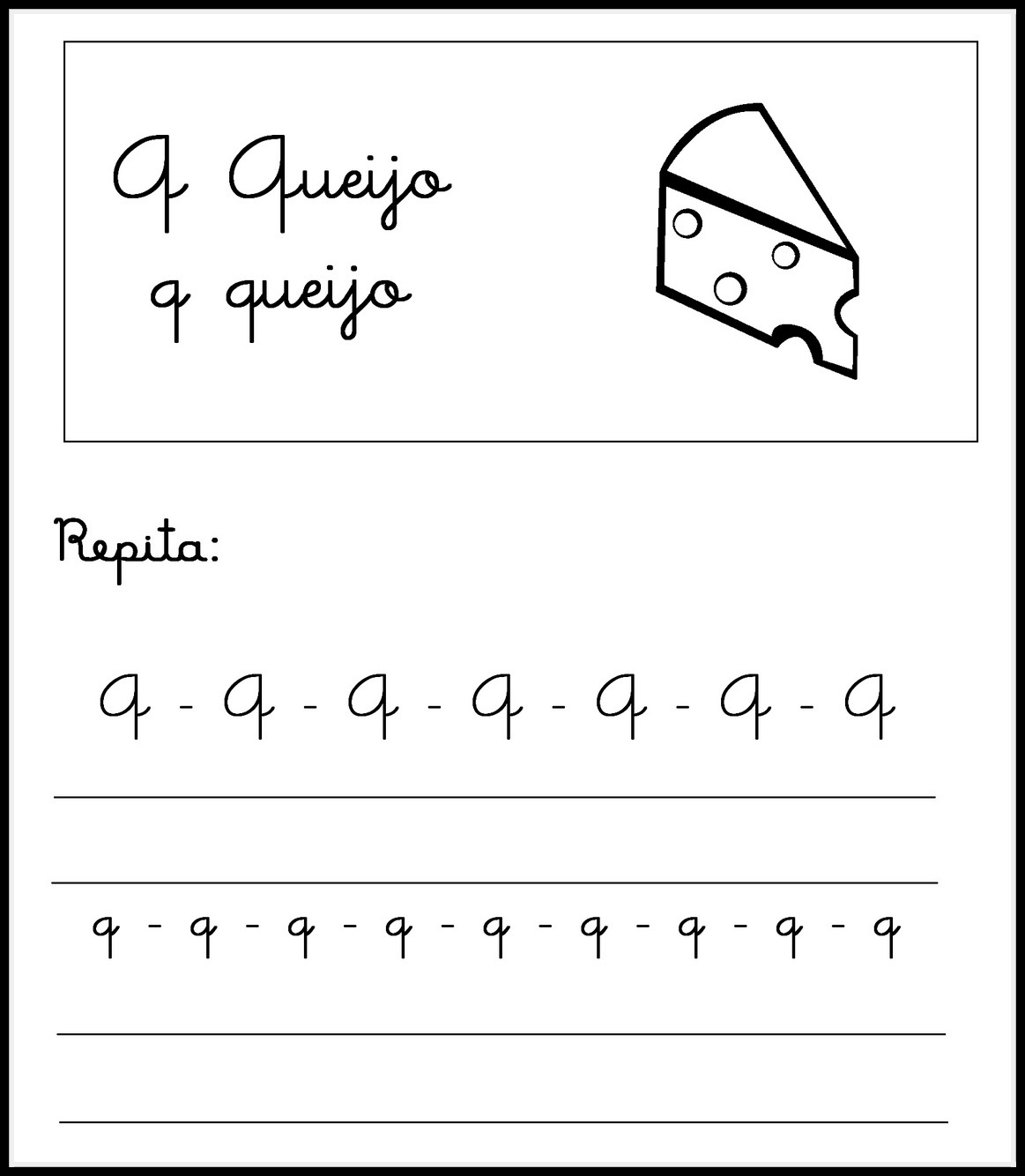 Letra q en cursiva - Imagui
