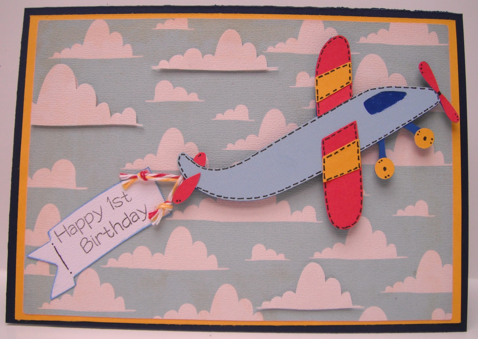 Scrapping Runner Creations: First Birthday Airplane Card