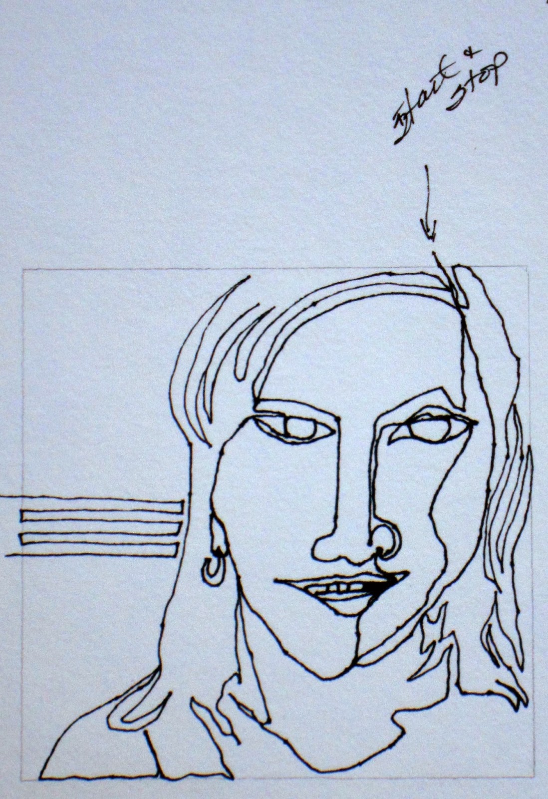 CindyMichaudArt: Continuous Line Drawing