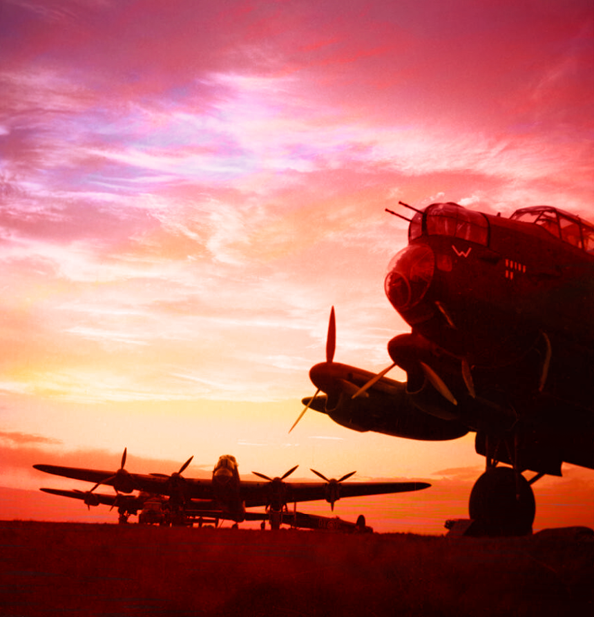 Avro Lancaster B.1s of No. 57 Squadron. RAF Scampton in Lincolnshire ...