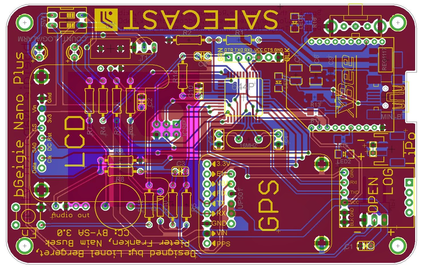 Wise time with Arduino: bGeigie Nano PCB remixed