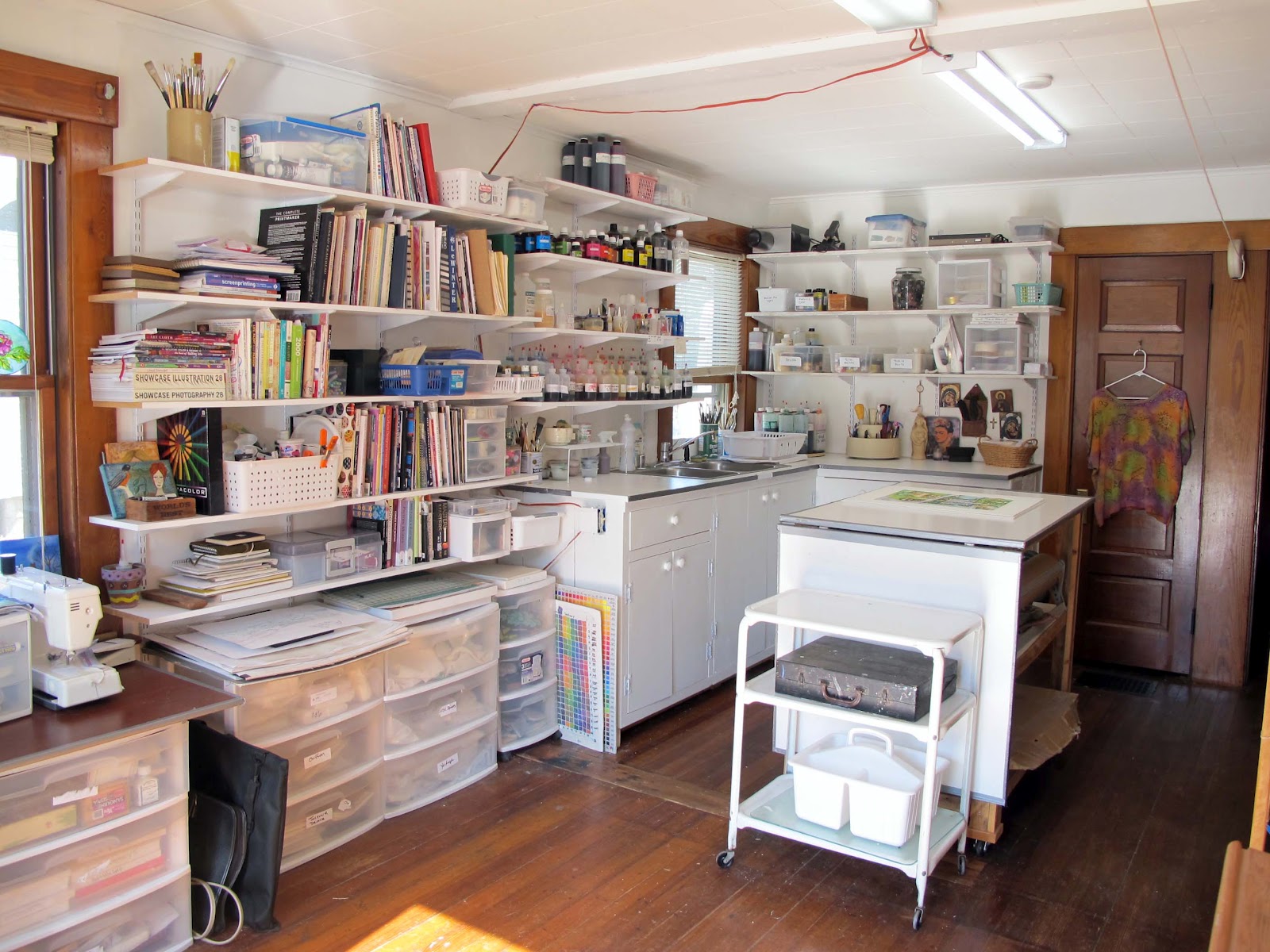 Linda Marcille, Fine Art ~ Crow House Studio: "MESSY WORK TABLE" Photo ...