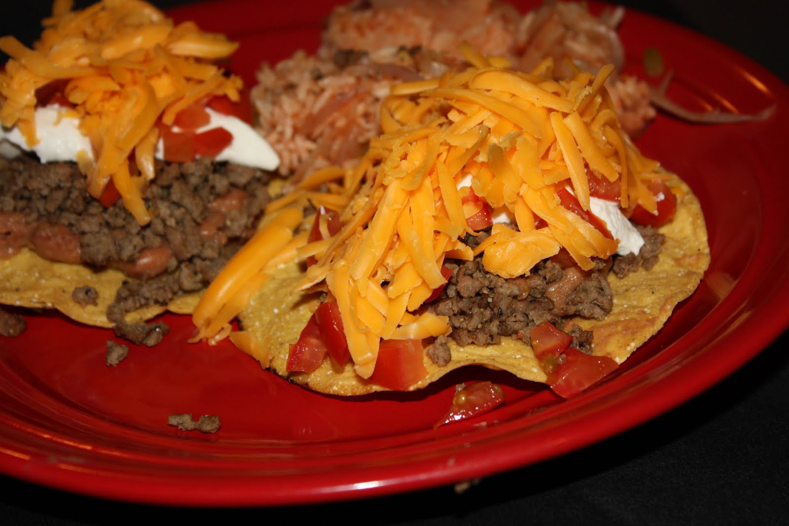 The Law Student's Cookbook: Ground Beef Tostadas and Spanish Rice
