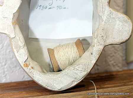 crafty goodies: String Holder~ vintage girl head!