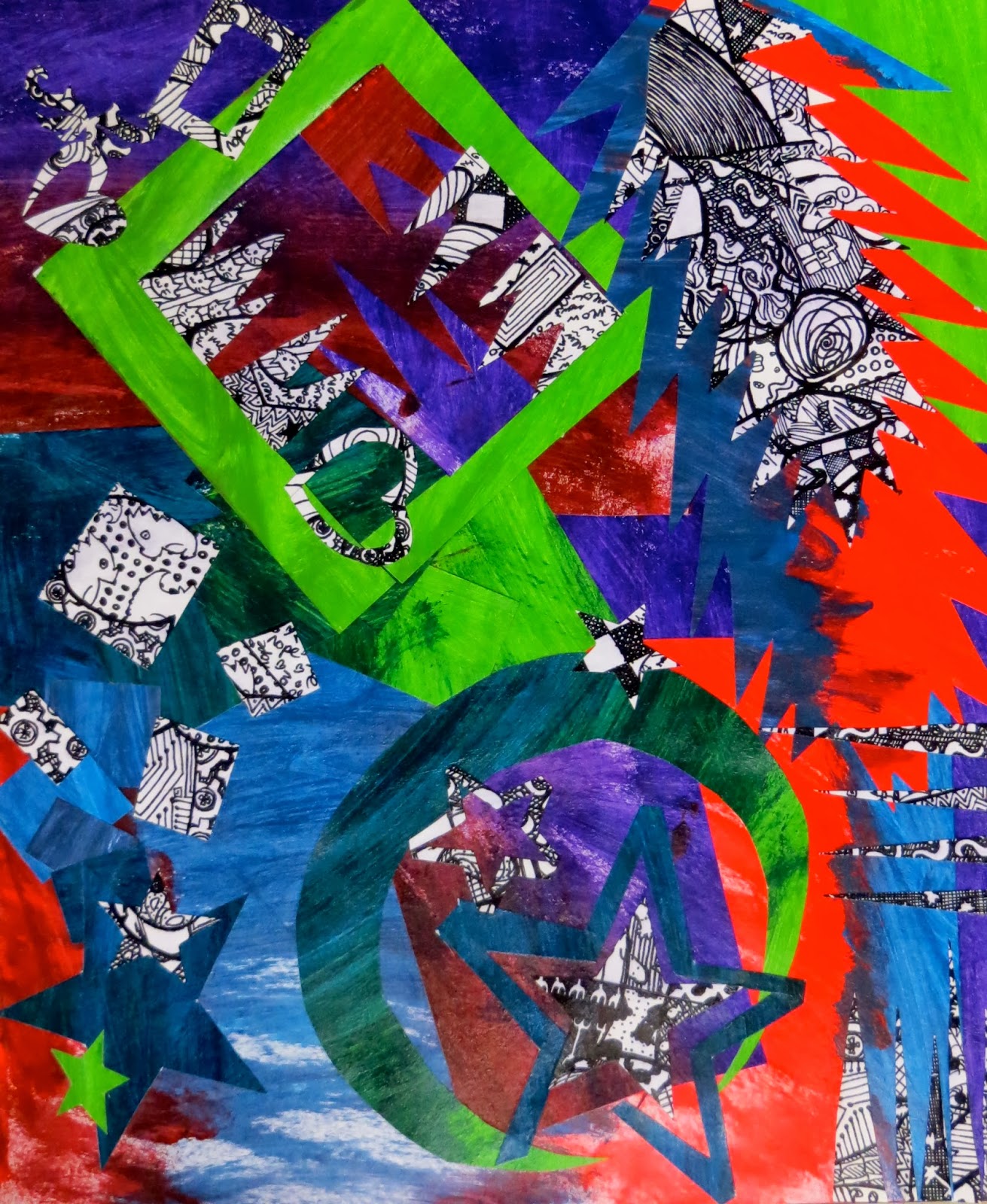 The Creative License: Zentangle Collage