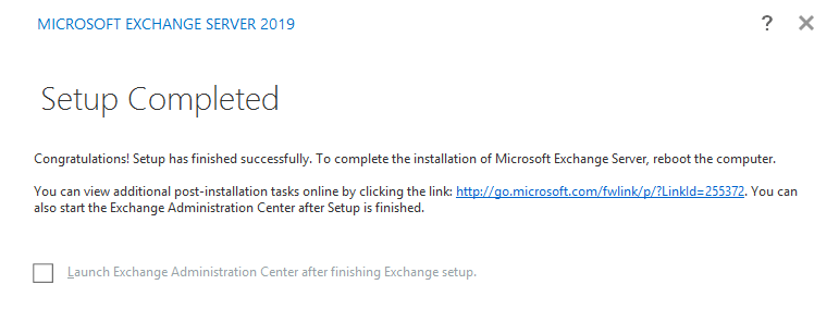 Installing Exchange 2019 preview on Windows server 2016