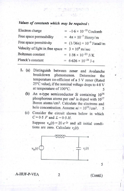 Engineering Services Exam ECE Paper I 2016 Question Paper - University ...