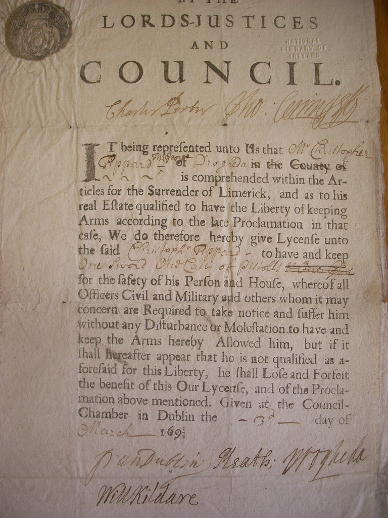 New Website: Early Gun Controls. Ireland