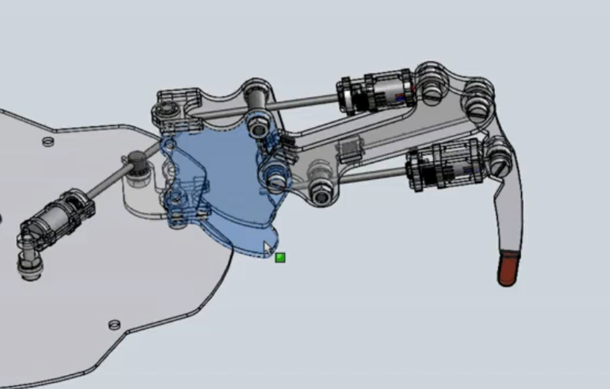 Hexapod leg simulation @ Solidworks - SolidWorks Share