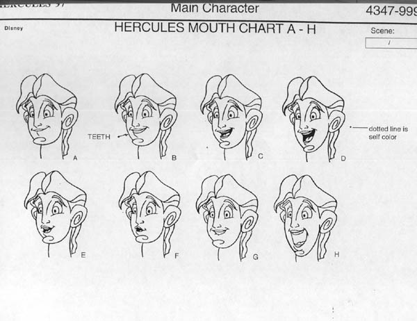 Living Lines Library: Hercules (1997) - Model Sheets & Production Drawings