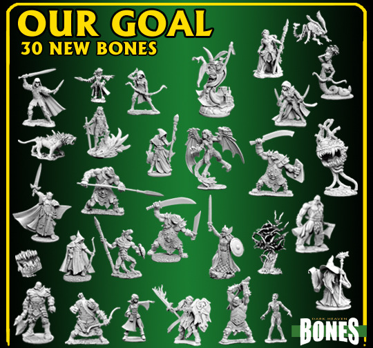 Wargame News and Terrain: Reaper Kickstarter Bones Miniatures Range!
