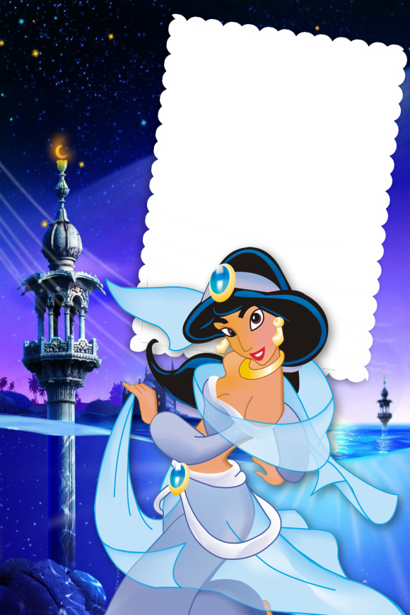 Disney Princess All Together and Alone. Free Printable Photo Frames ...