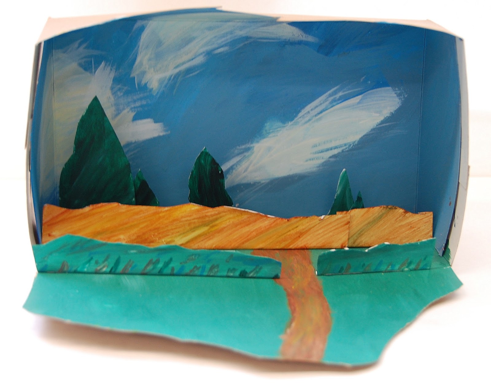 The New Hope Art Gallery: Middle School Art: 3-D Master Paintings