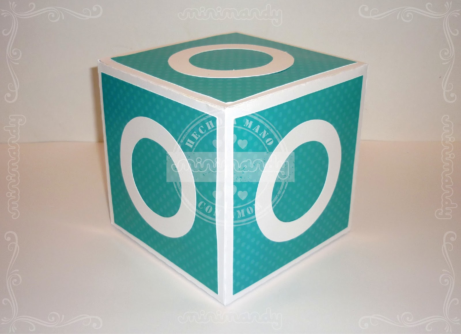 MinimandySign: Cubos de papel con letras. Baby Shower