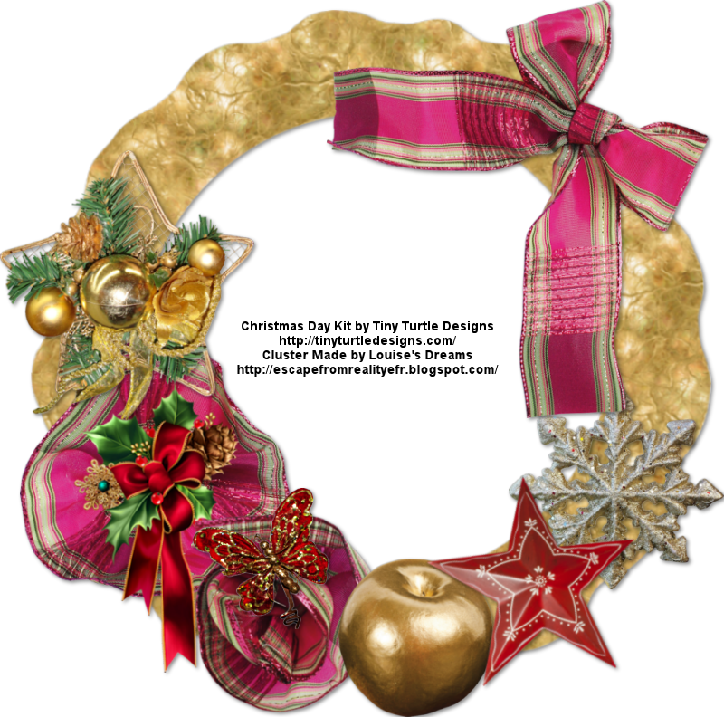 Escape From Reality Blog: FTU "Christmas Day" Clusters & Cluster Frames