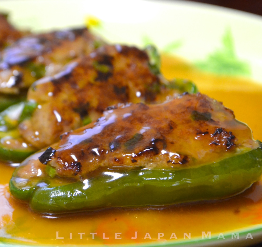 little japan mama : Piiman no Nikuzume (Stuffed Peppers)