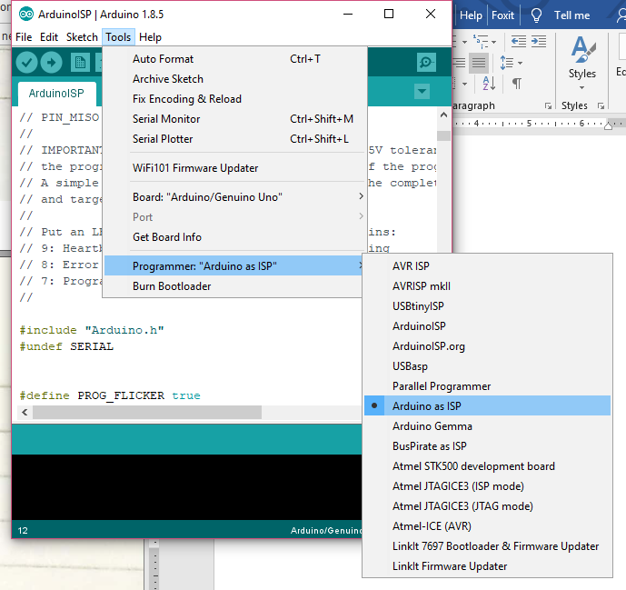 Thinker'sCloud: Programming Atmega 328P chip with an Arduino board as ...