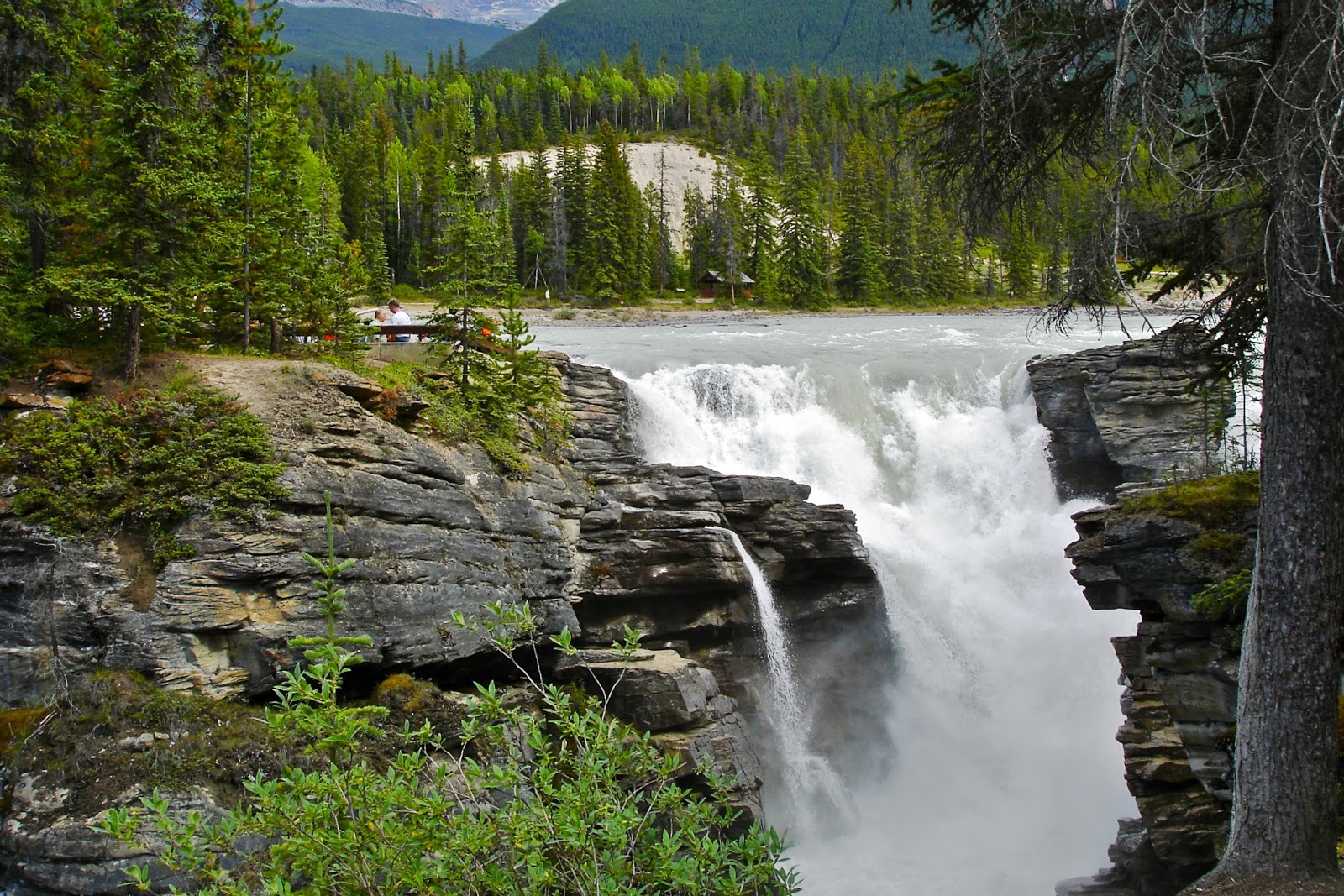 Athabasca Falls At Dusk, Jasper, Alberta, Canada