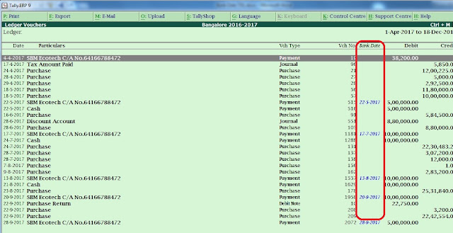 Goodwill Learning World: Tally Customization - Bank Date in Day Book ...