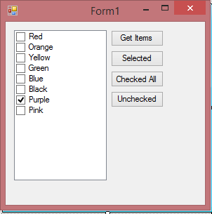 VB.NET: CheckedListBox Control Sample Project