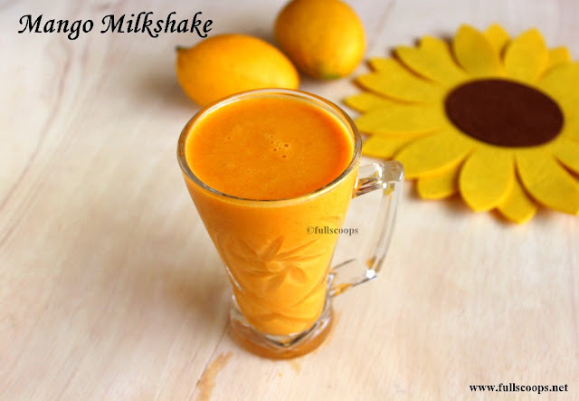 Mango Milkshake Recipe ~ Full Scoops - A food blog with easy,simple ...