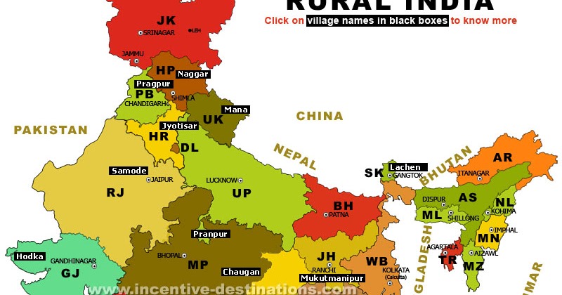 Rural Areas In India Map - Map of world